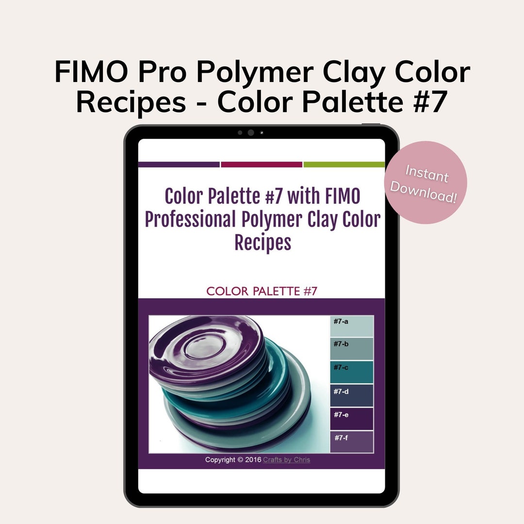 FIMO Professional Polymer Clay Color Mixing Recipes for Color Palette 7 ...