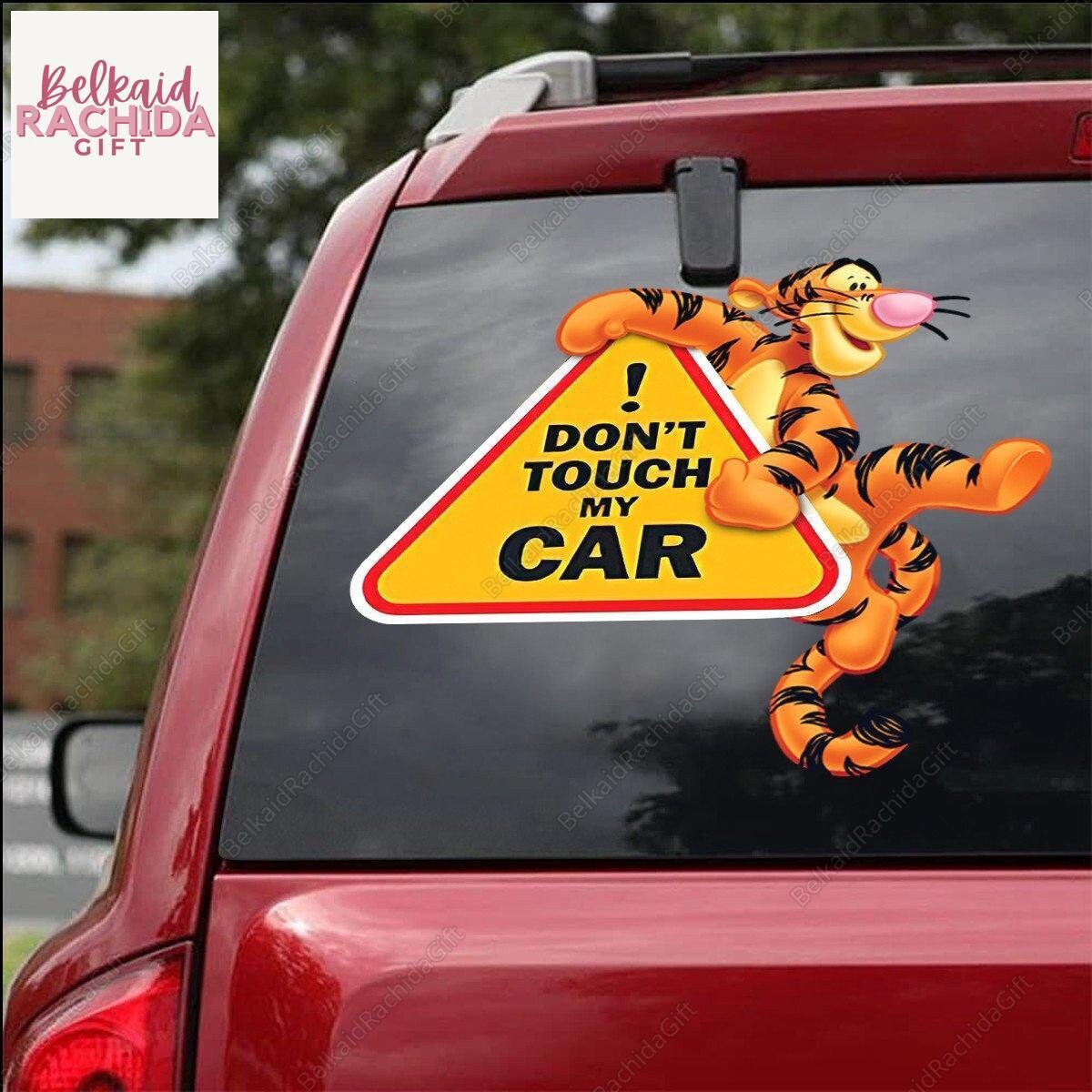 Tigger Sticker, Warning Dont Touch My Car Sticker, Winnie the Pooh ...