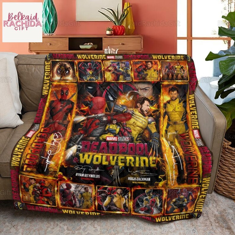 Halloween Deadpool and Wolverine Quilt, Deadpool 3 Movie Quilt, Hugh ...
