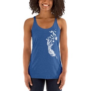Bird Feather Womens Graphic Boho Tank Top - Etsy