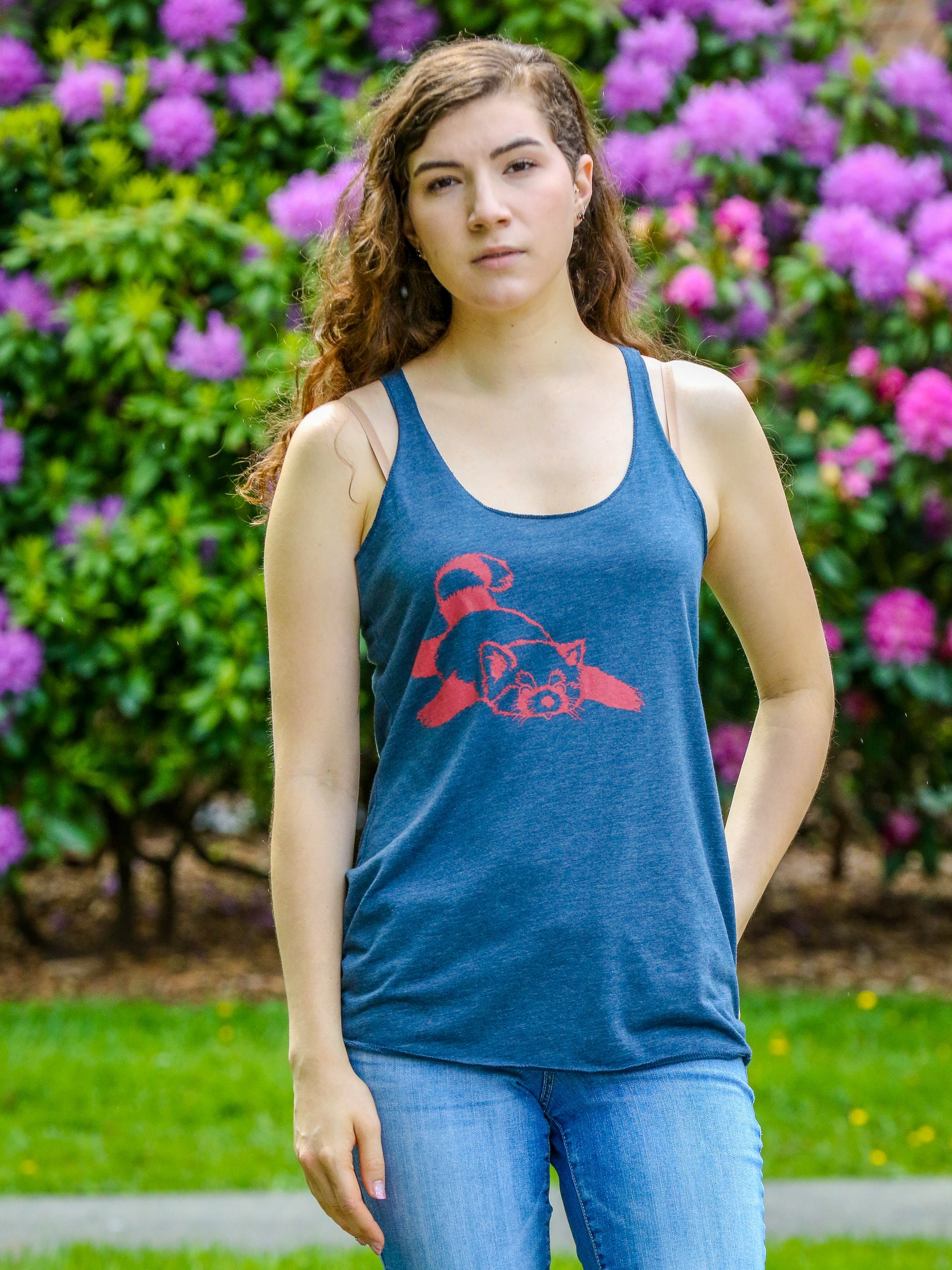 Red Panda Shirt Funny Animal Art Workout Tank Tops for Women | Etsy