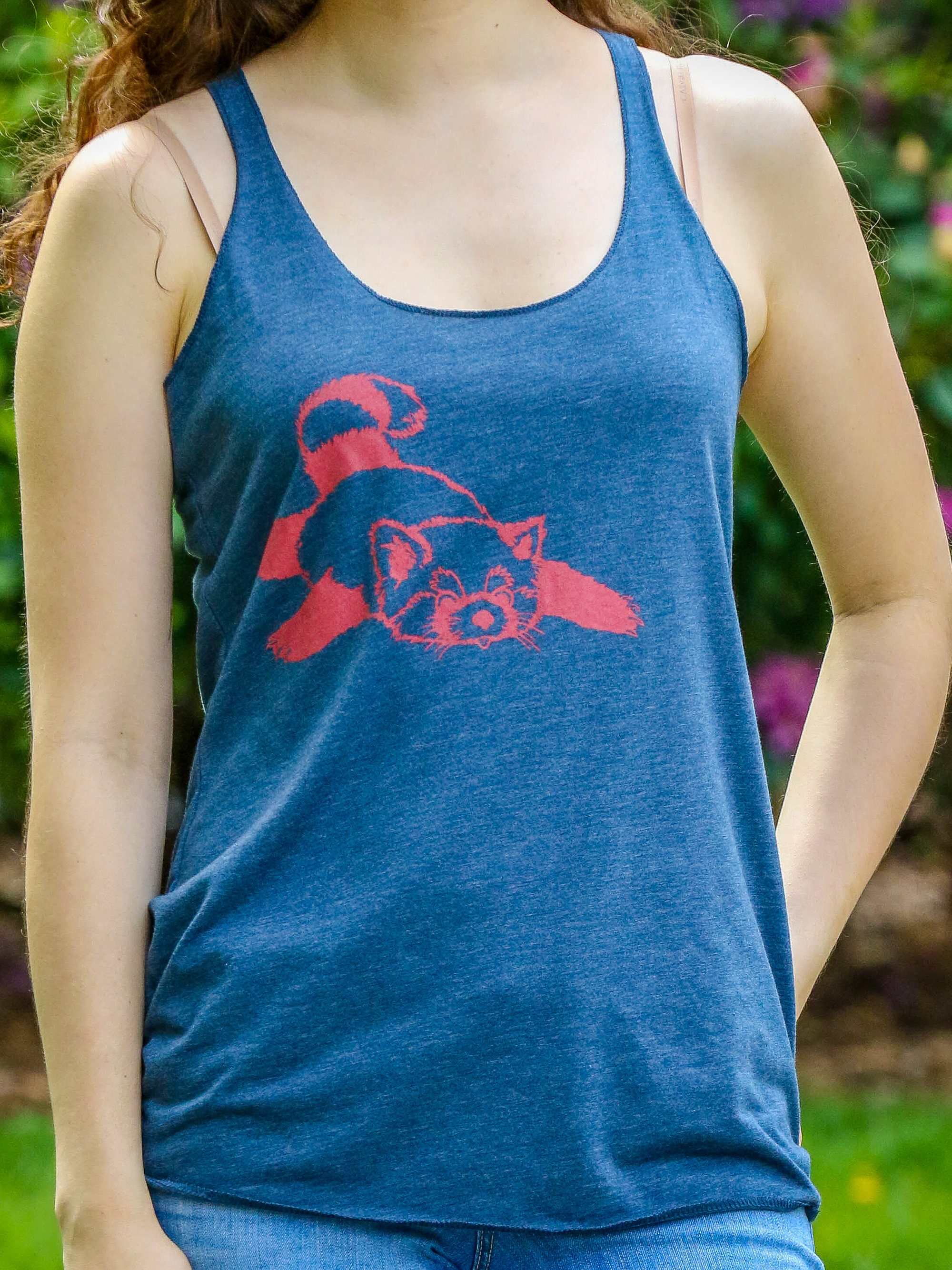 Red Panda Shirt Funny Animal Art Workout Tank Tops for Women | Etsy
