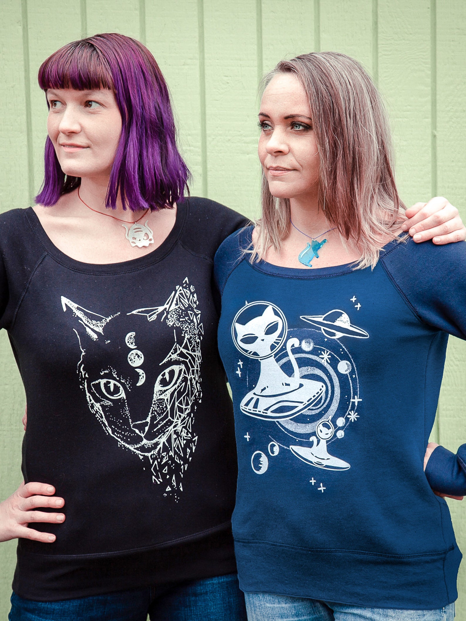 Alien Cat Shirt Sweater or Sweatshirt Cat Lover Gift for | Etsy