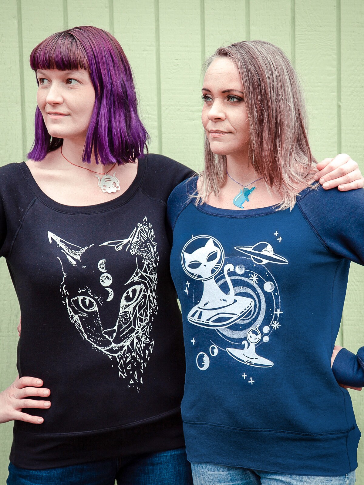 Alien Cat Shirt Sweater or Sweatshirt Cat Lover Gift for | Etsy