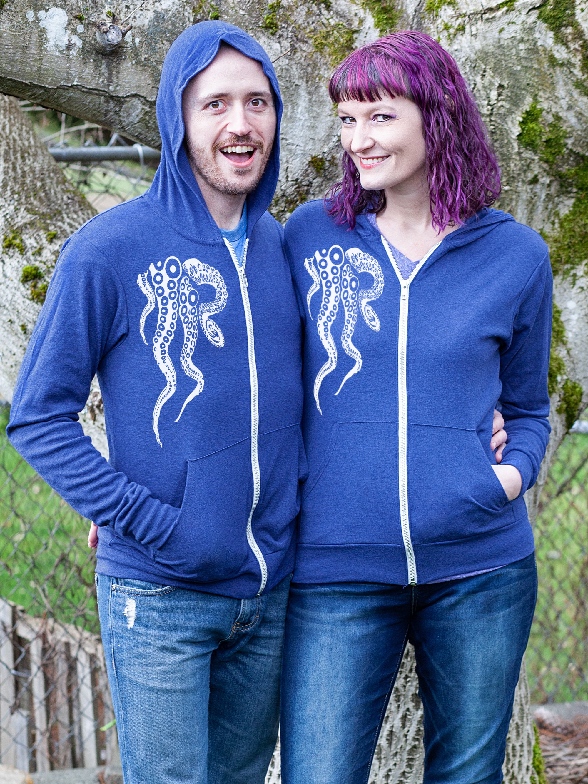 Octopus Tentacles Zip up Hoodie Unisex Sweatshirt Womens or | Etsy