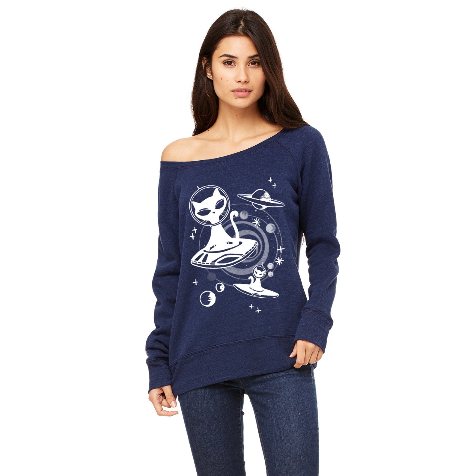 Alien Cat Shirt Sweater or Sweatshirt Cat Lover Gift for | Etsy