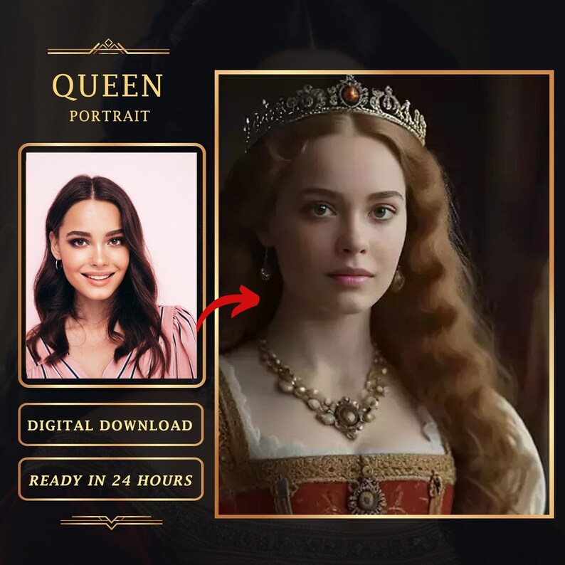 Custom Royal Portrait Customized Renaissance Portraits Best Unique Gift ...