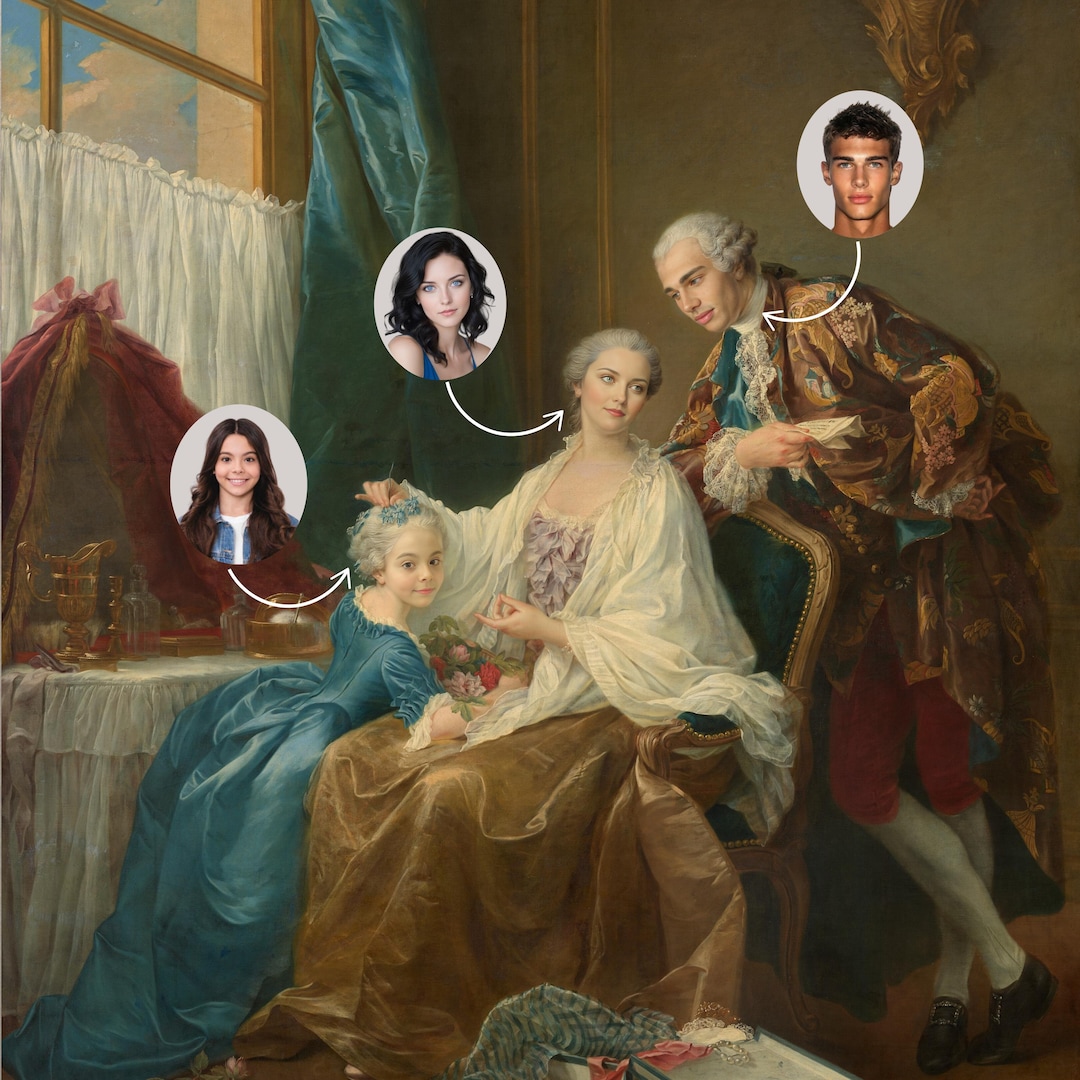 Historical Family Portrait Custom Royal Family Portrait From Photo ...