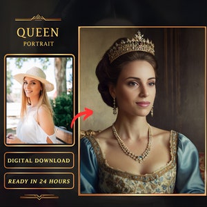 Custom Royal Portrait Customized Renaissance Portraits Best Unique Gift ...