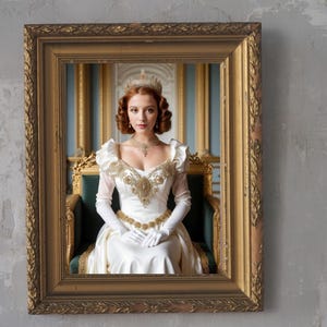 Royal Portrait Old Money Portraits Custom Queen From Photo Personalized ...