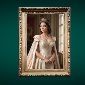 Royal Portrait Old Money Portraits Custom Queen From Photo Personalized ...