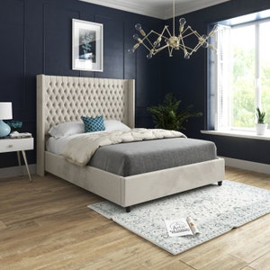 Super king winged bed store