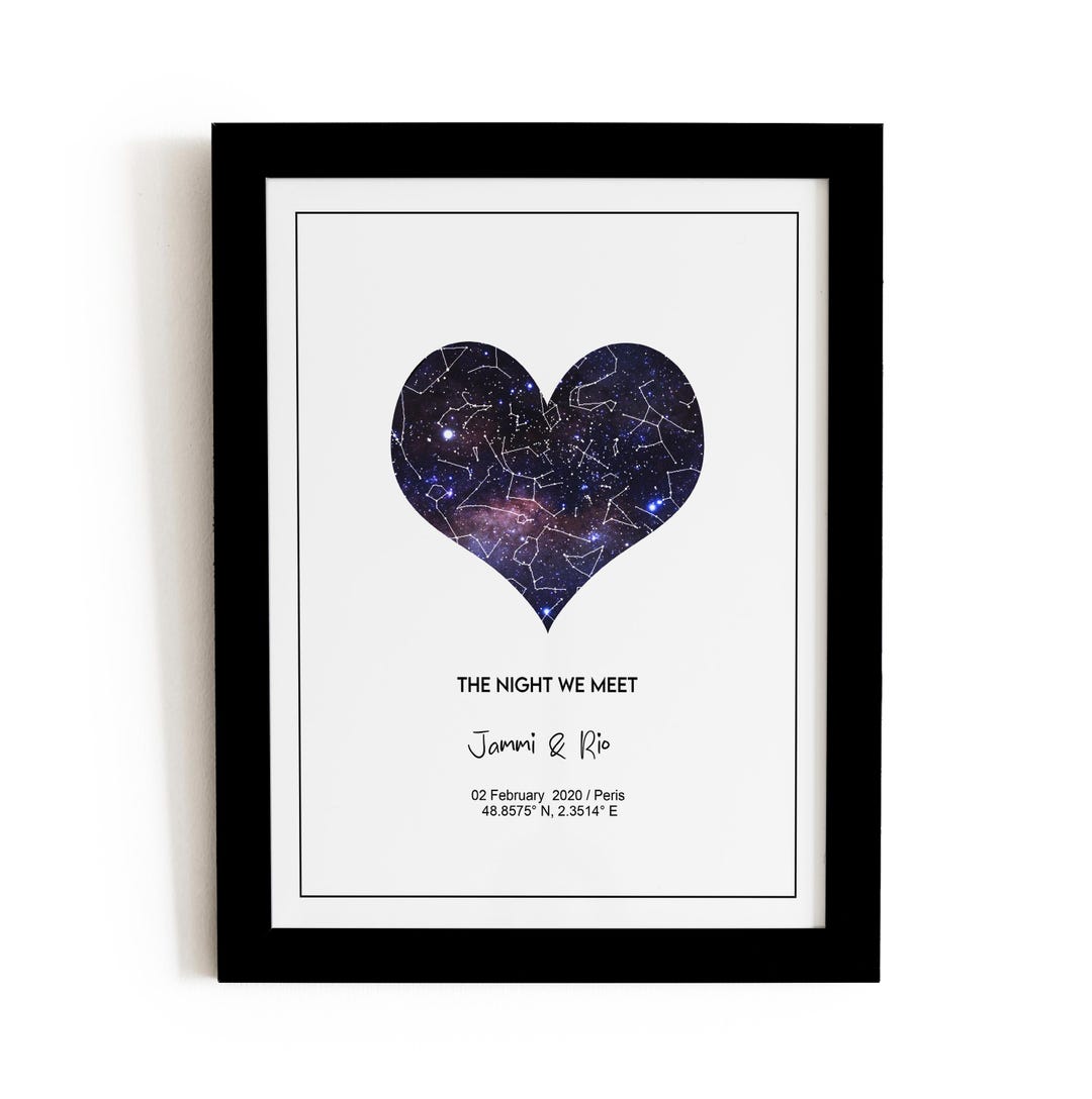 Custom Star Map, Personalized Star Chart, Night Sky Print, the Day You ...