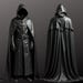 Gothic Black Leather Hooded Cloak and Coat With Buckle Details-perfect ...