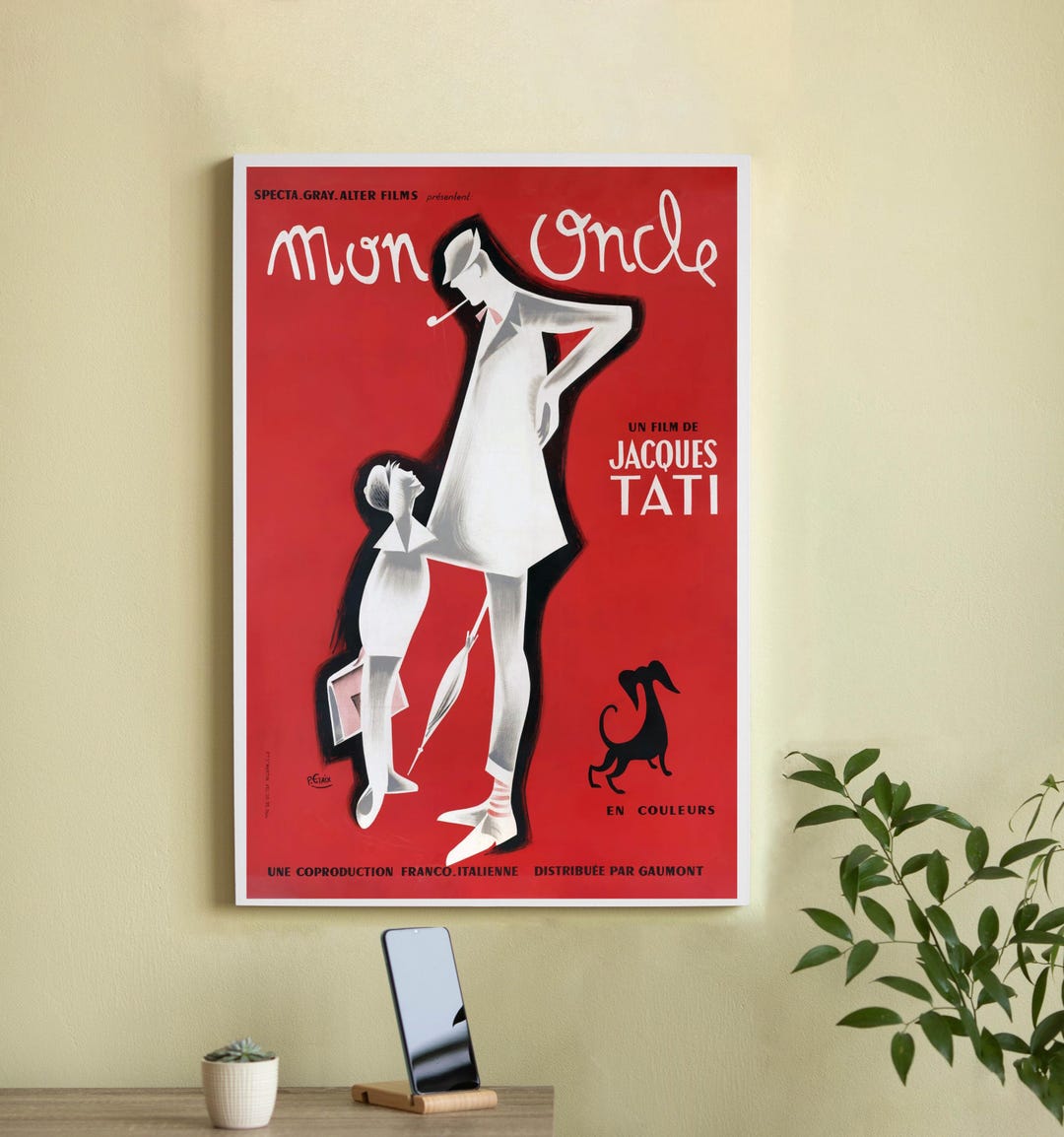 Mon Oncle Movie Poster-high Quality Canvas Movie Poster - Wall Art-home ...