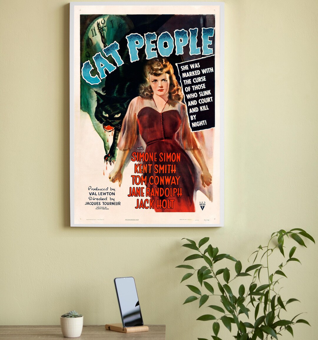 Cat People Movie Poster-high Quality Canvas Movie Poster Wall Art-home ...