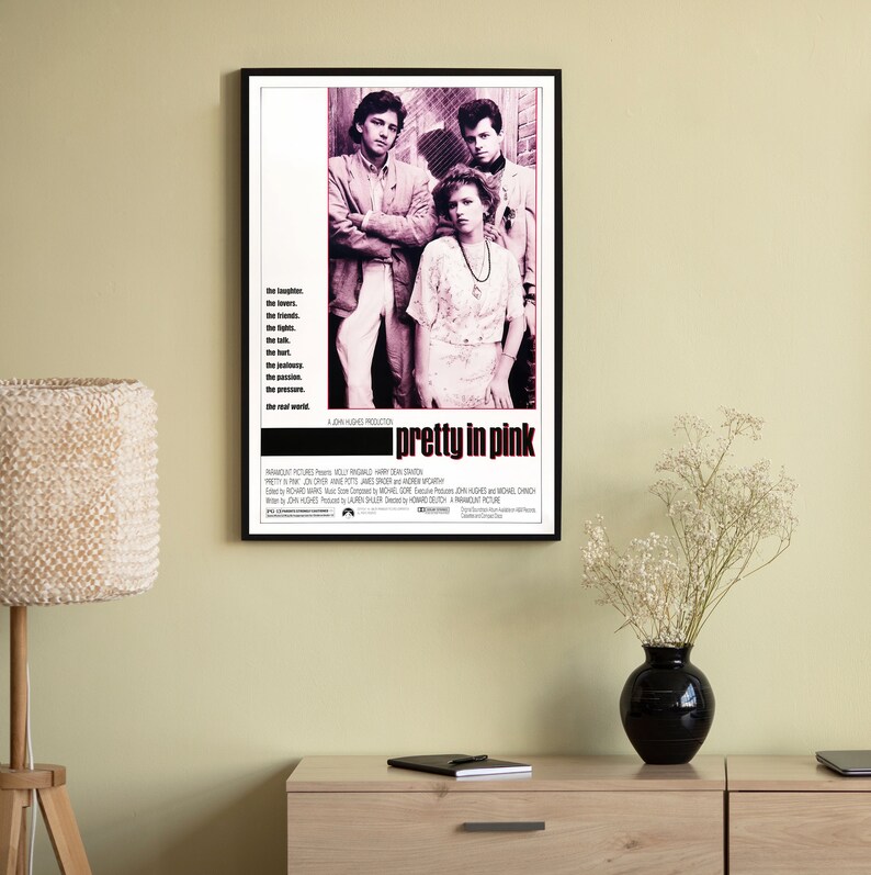 Pretty in Pink Movie Poster-high Quality Canvas Movie Poster - Wall Art ...