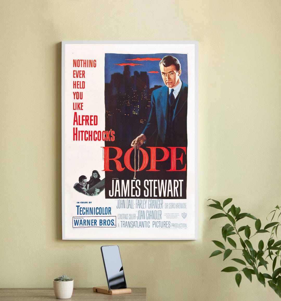 Rope Movie Poster-high Quality Canvas Movie Poster - Wall Art-home ...