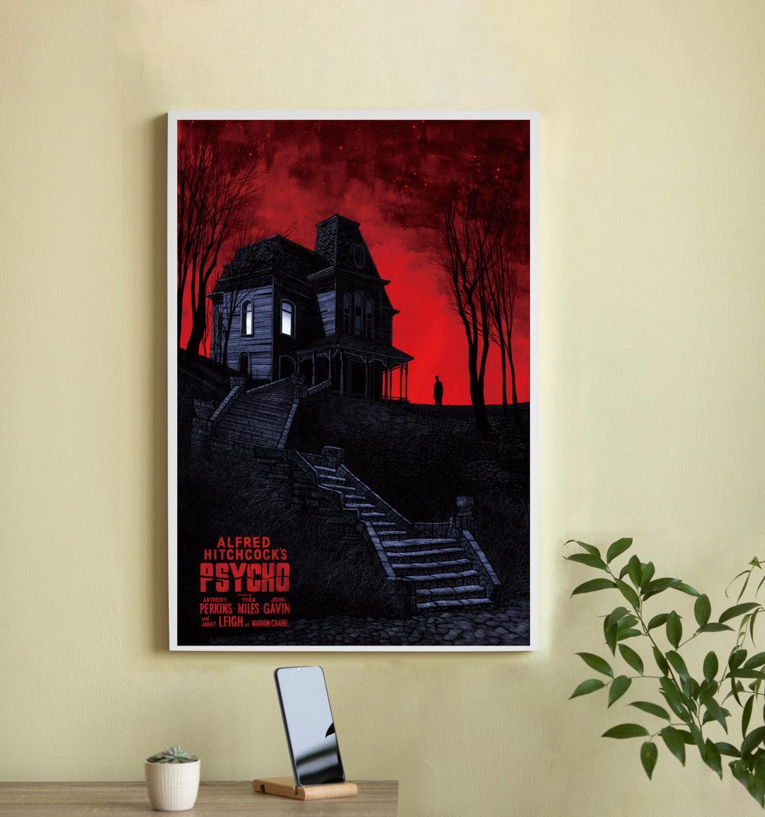 Psycho Movie Poster-high Quality Canvas Movie Poster - Wall Art-home ...