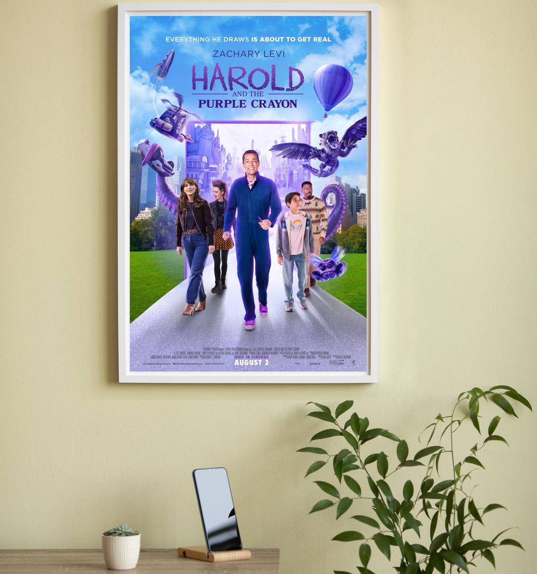 Harold and the Purple Crayon Movie Poster-high Quality Canvas Movie ...