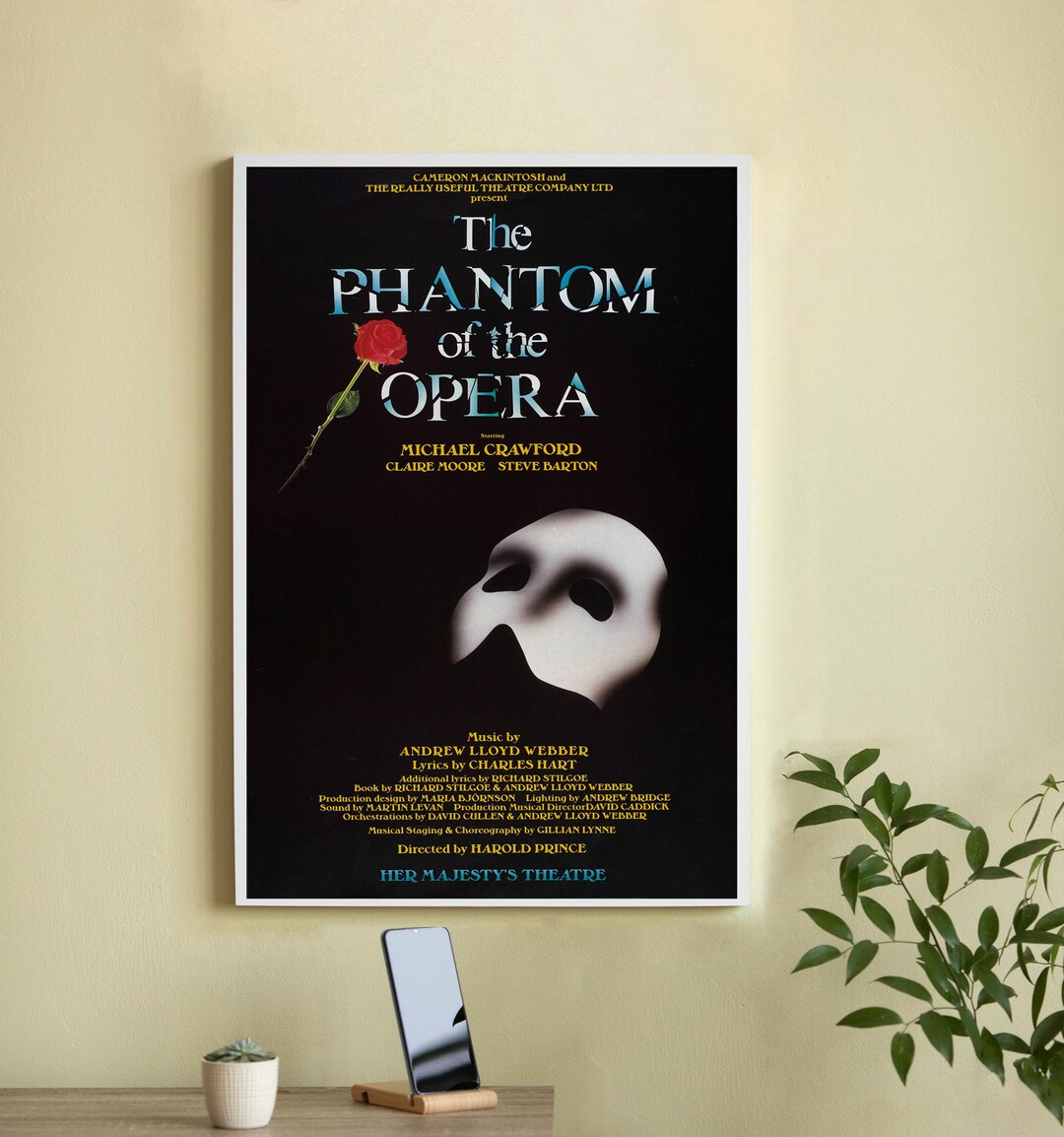 The Phantom of the Opera Movie Poster-high Quality Canvas Movie Poster ...