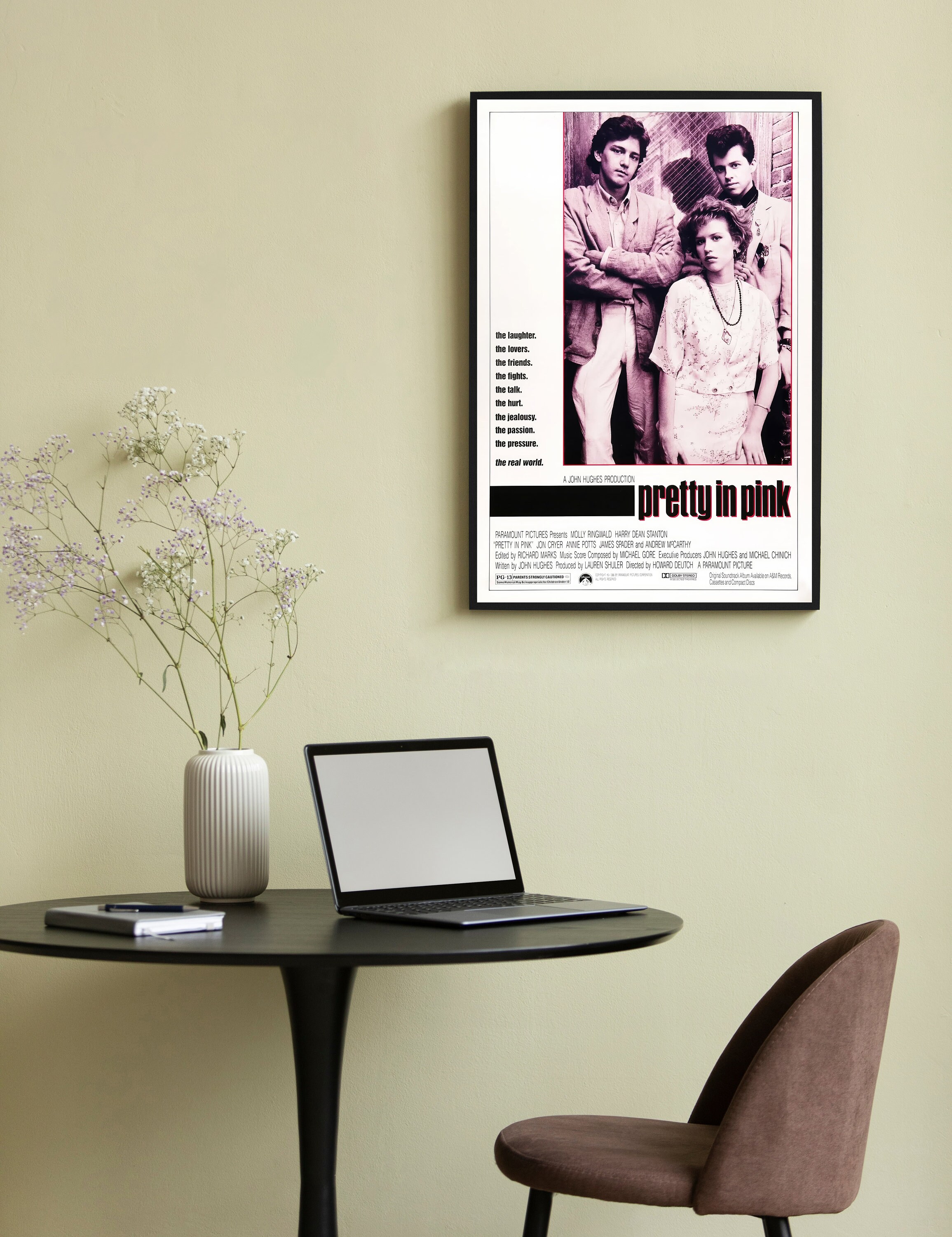 Pretty in Pink Movie Poster-high Quality Canvas Movie Poster - Wall Art ...