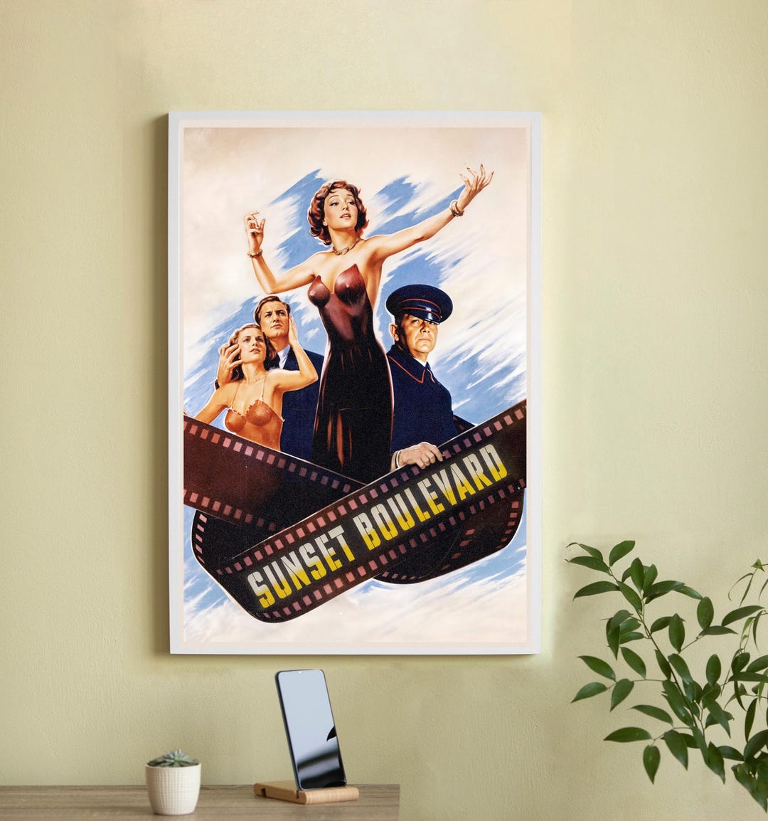 Sunset Blvd Movie Poster-high Quality Canvas Movie Poster - Wall Art ...