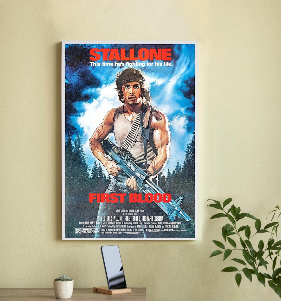 First Blood Movie Poster-high Quality Canvas Movie Poster - Wall Art ...