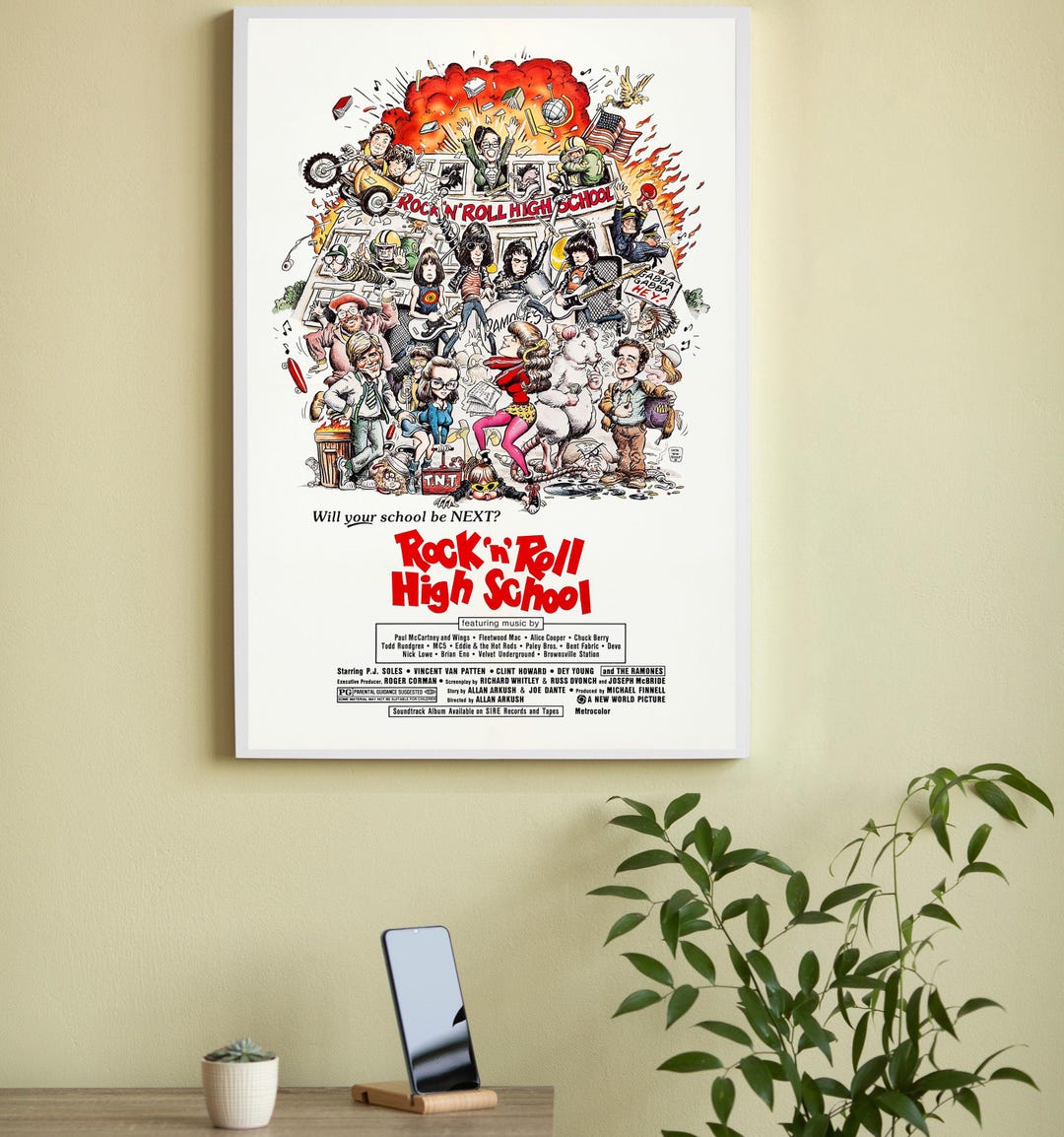 Rock 'n' Roll High School Movie Poster-high Quality Canvas Movie Poster ...