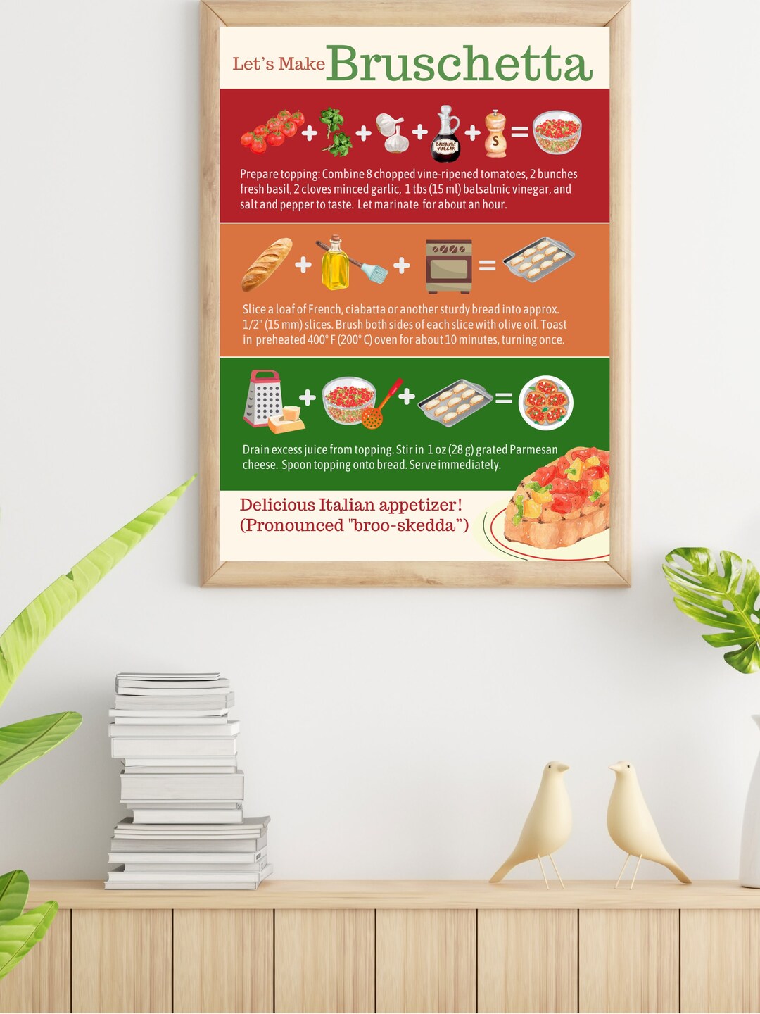 Italian Recipe Wall Art, Cooking Instructions, Pasta Prints, Dopamine ...
