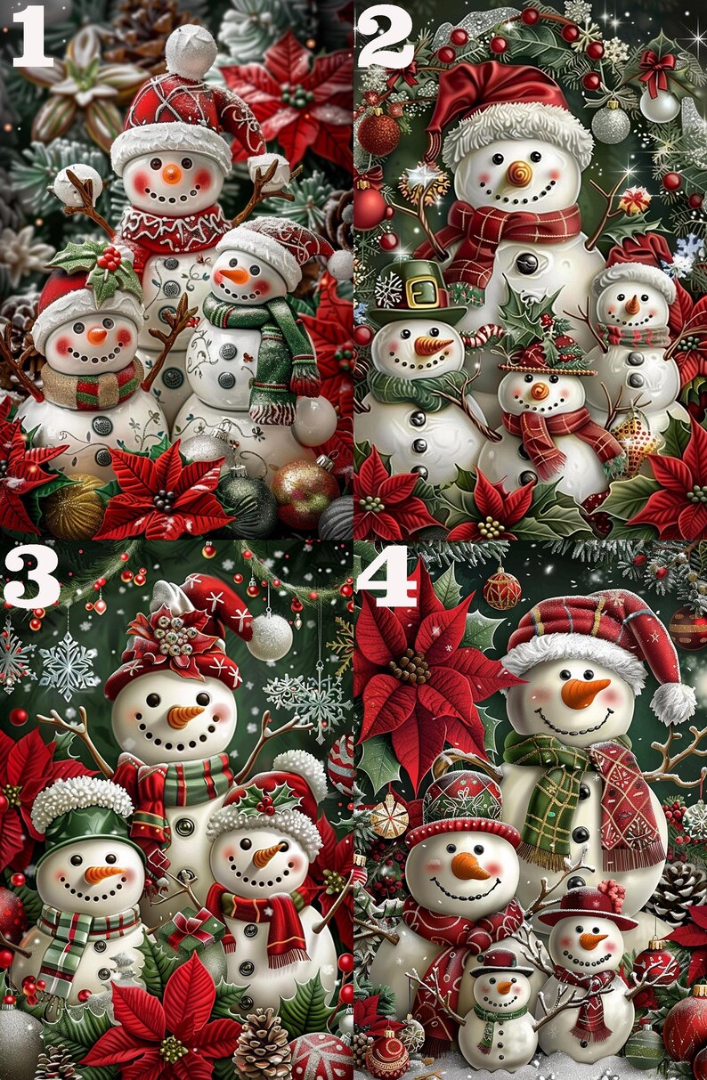 Christmas Snowman Family Jigsaw Puzzles for Adults，xmas Snowman Puzzles ...