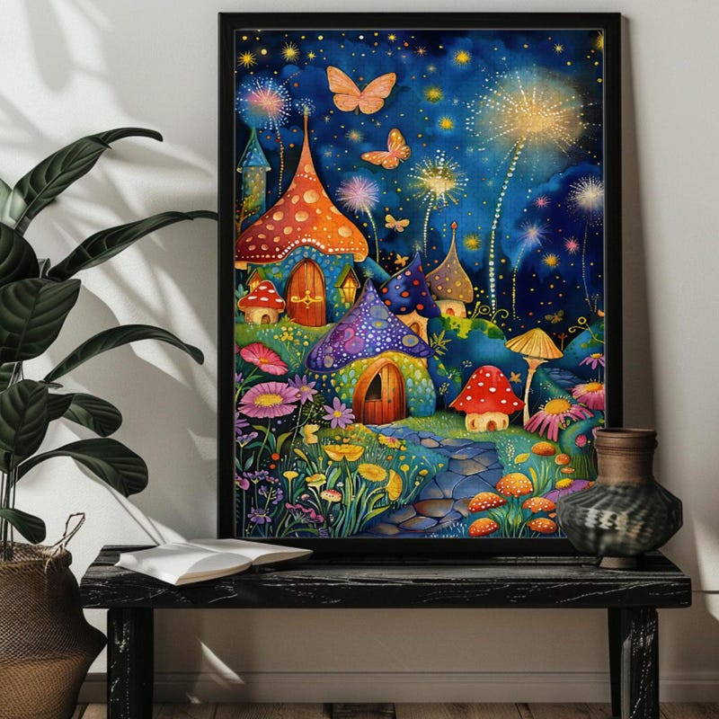 Mushroom House Puzzle - Etsy