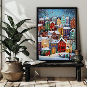 Christmas Snowy Village Jigsaw Puzzle，200/300/500/1000 Wood Whimsical ...