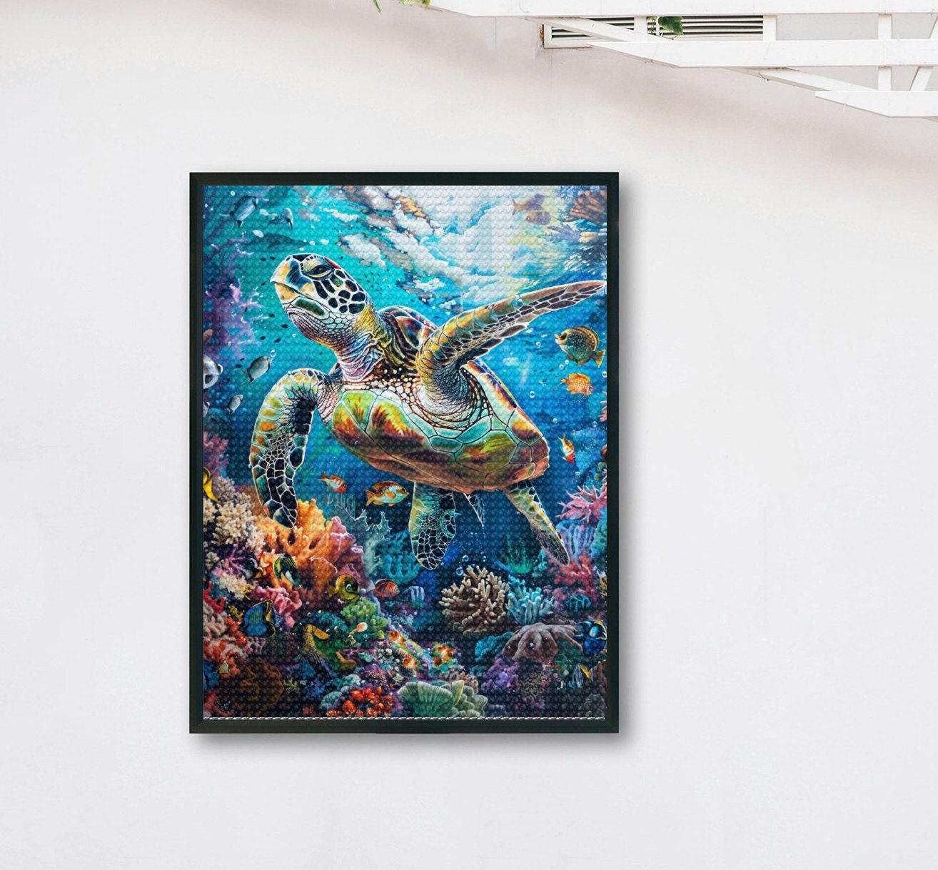 Sea Turtle 5D Diamond Painting Kits Gift DIY Diamond Mosaic Embroidery ...
