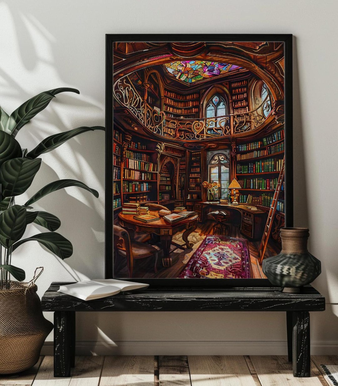 Ancient Library Jigsaw Puzzle for Adults,300/500/1000 Wood Bookshelf ...