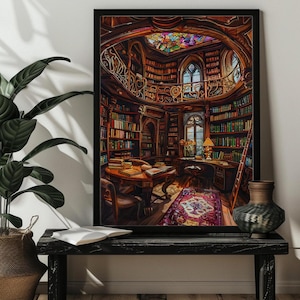 Ancient Library Jigsaw Puzzle for Adults,300/500/1000 Wood Bookshelf ...