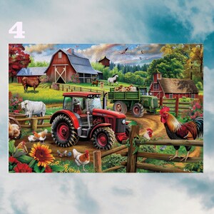 Farm Life Chicken Sheep Horse Cow Jigsaw Puzzles From Photo 300,500 ...