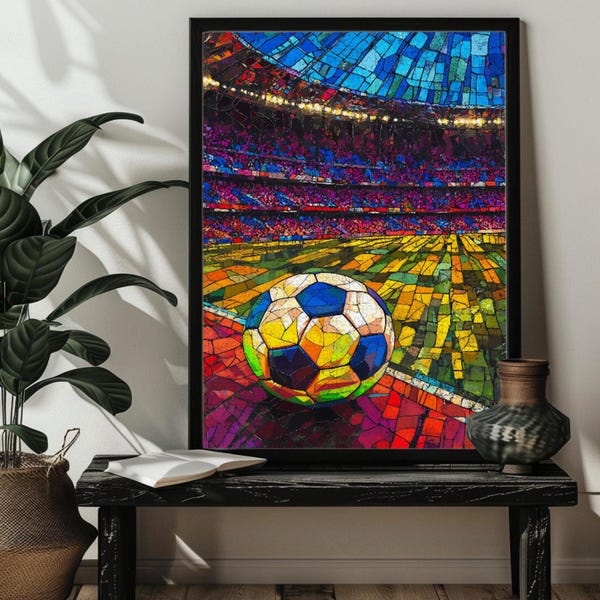 Stained Glass Soccer - Etsy