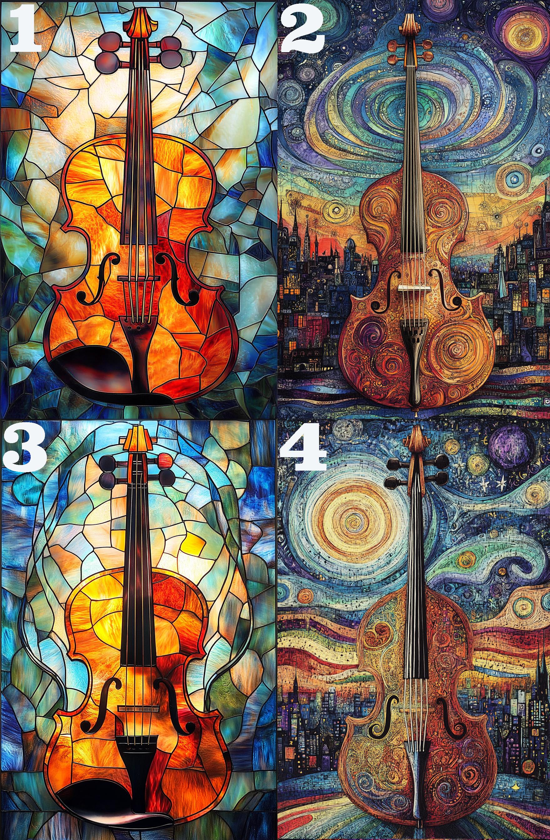 Stained Glass Violin Jigsaw Puzzle for Musician 500,1000 Pieces ...