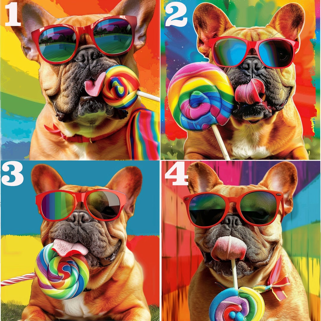 Colorful French Bulldog Diamond Painting Kits Full Drill DIY Diamond ...