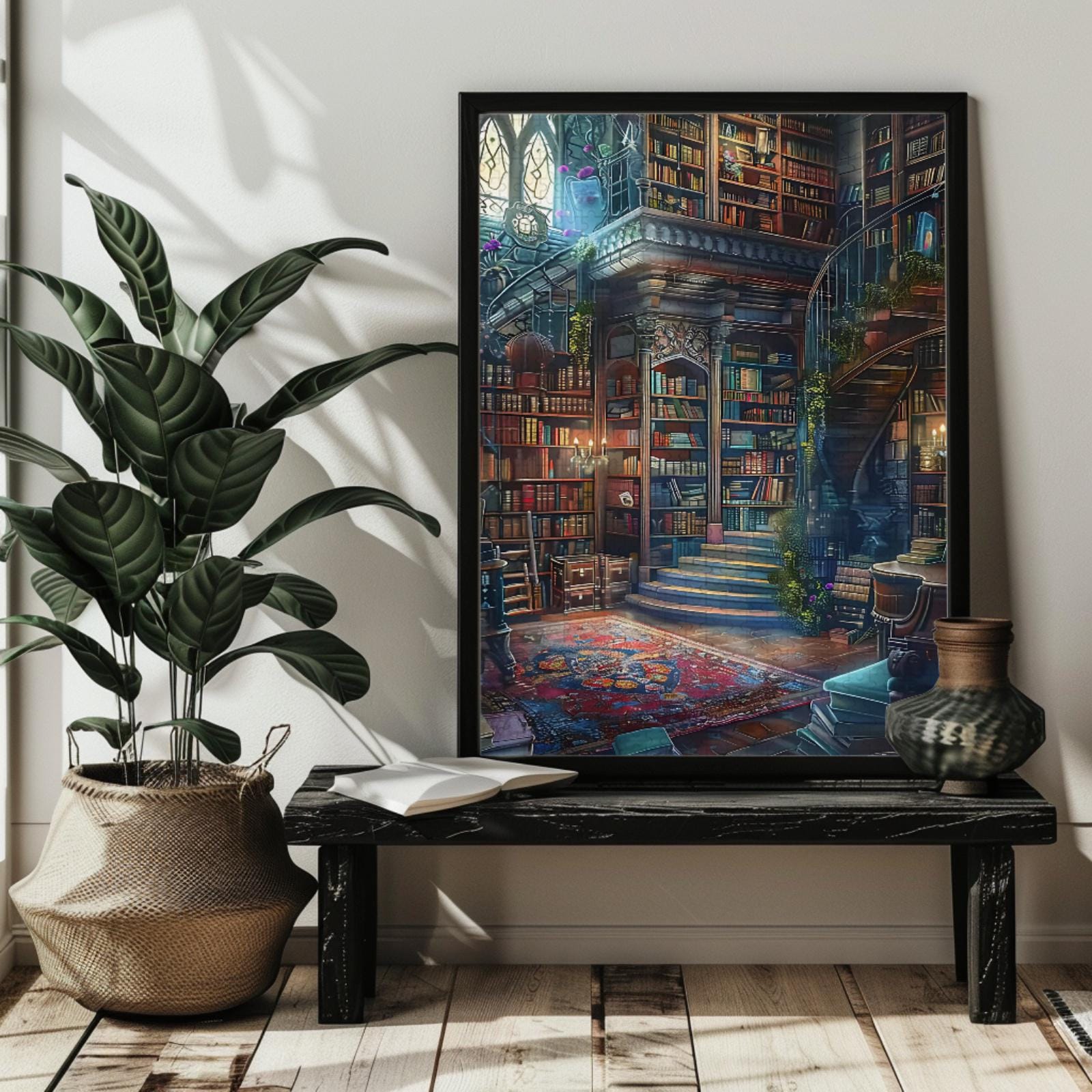 Ancient Library Jigsaw Puzzle for Adults,300/500/1000 Wood Bookshelf ...