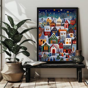 Christmas Snowy Village Jigsaw Puzzle，200/300/500/1000 Wood Whimsical ...