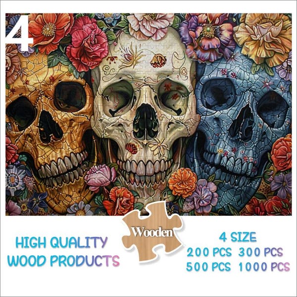 Sugar Skull Puzzle - Etsy