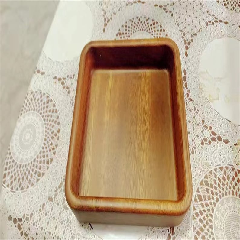 Walnut Wood Nut Tray Solid Wood Circular Nut Box for Home Use ...