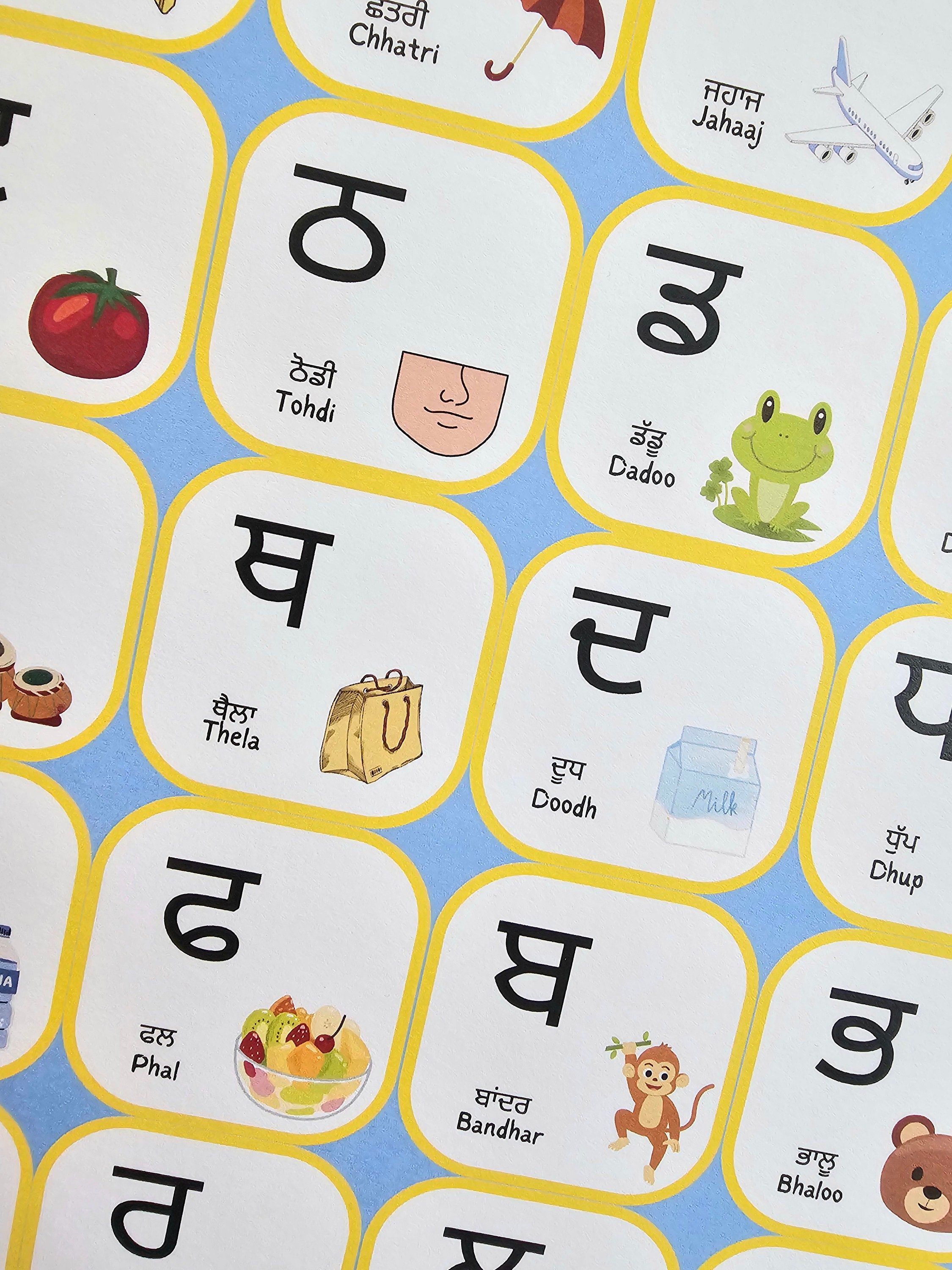 My Punjabi/gurmukhi Alphabet Poster, A3, Educational Poster, Punjabi ...