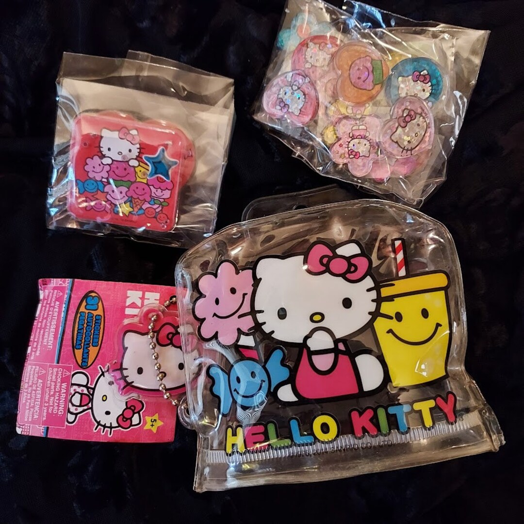 Sanrio Hello Kitty See Thru Pouch of 2014 Stickers Kawaii - Etsy