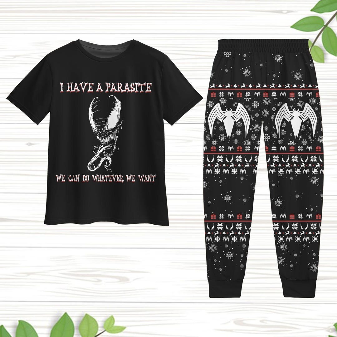 Venom Horror Christmas Pajamas, Spider Venom Pajamas Set, Horror Movie ...
