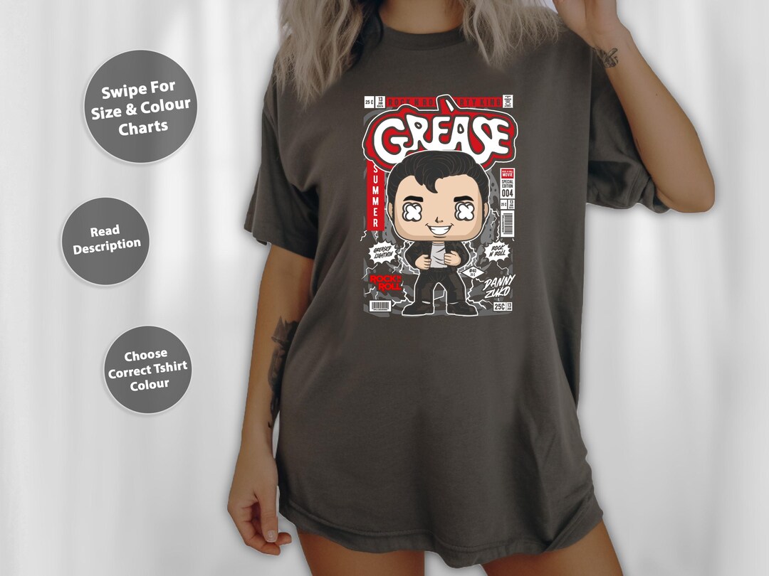 Danny Zuko Grease Movie Pop Comic T-shirt, Sweater, Hoodie - 233049 - Etsy