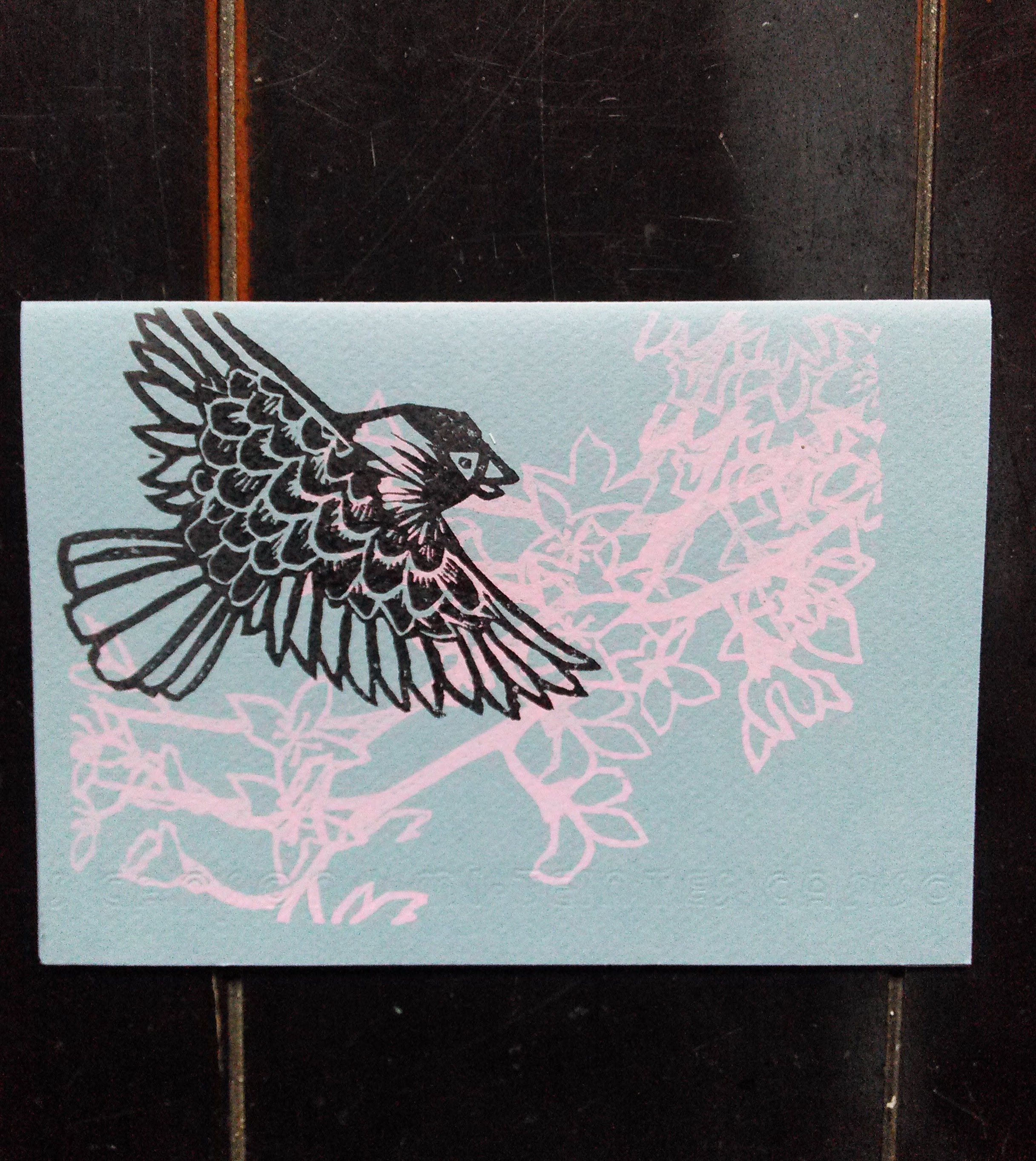 Diving Sparrow Card - Etsy