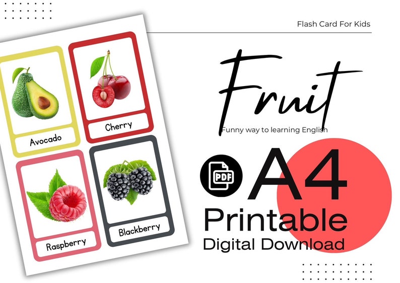 Fruits Fruit Flashcards Flashcards Preschool Memory Game Fruits ...